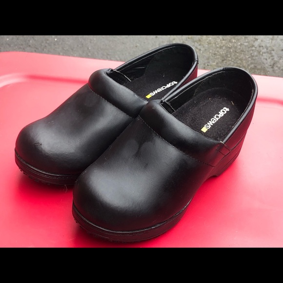 workscrews | Shoes | Topscrews Black Leather Danish Clogs Nurse Work ...